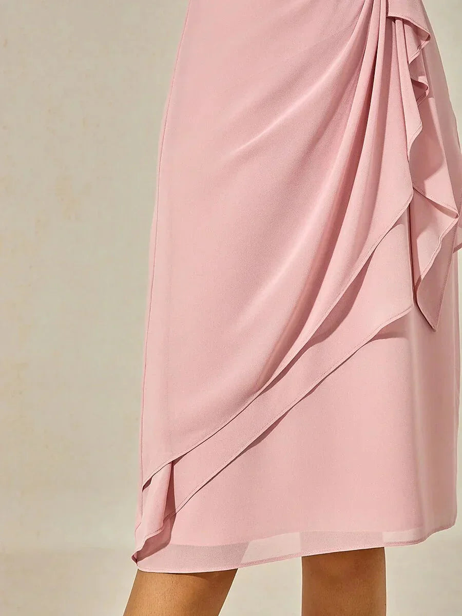 Twisted Knot Chiffon Dress – vvcloth
